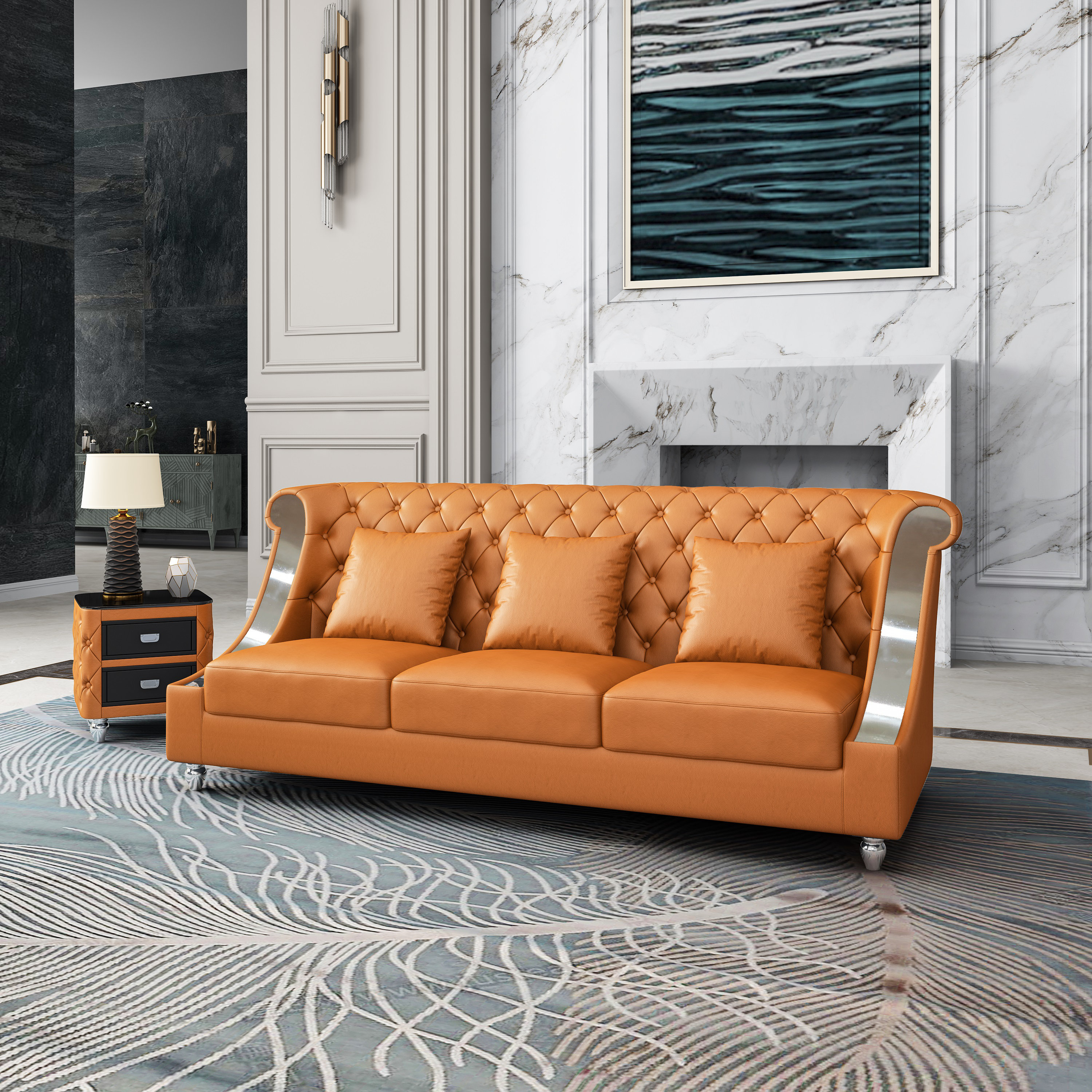 Mayfair leather sectional store
